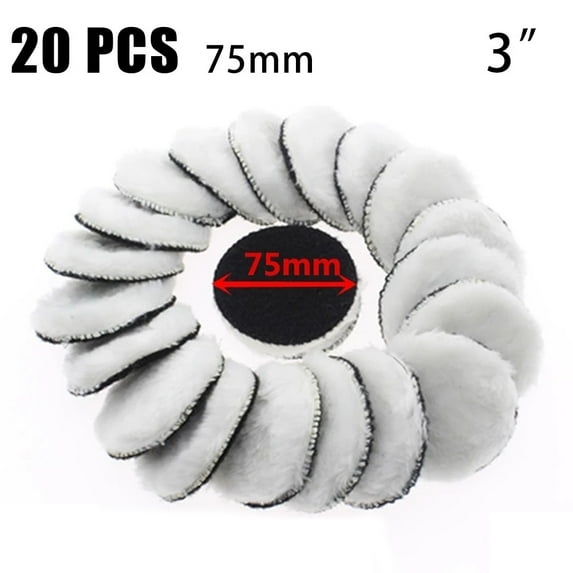 Fule 20PCS 3inch Wool waxing Buffing Polishing Pad Bonnets Sanding Car ...