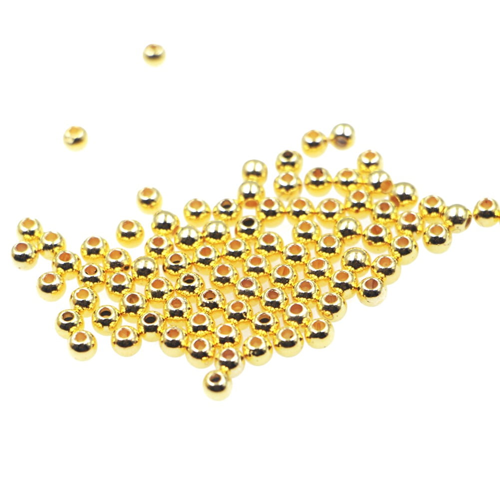 Fule 3/4/5mm Fly Tying gold/silver Heads Beads Material For fishing ...