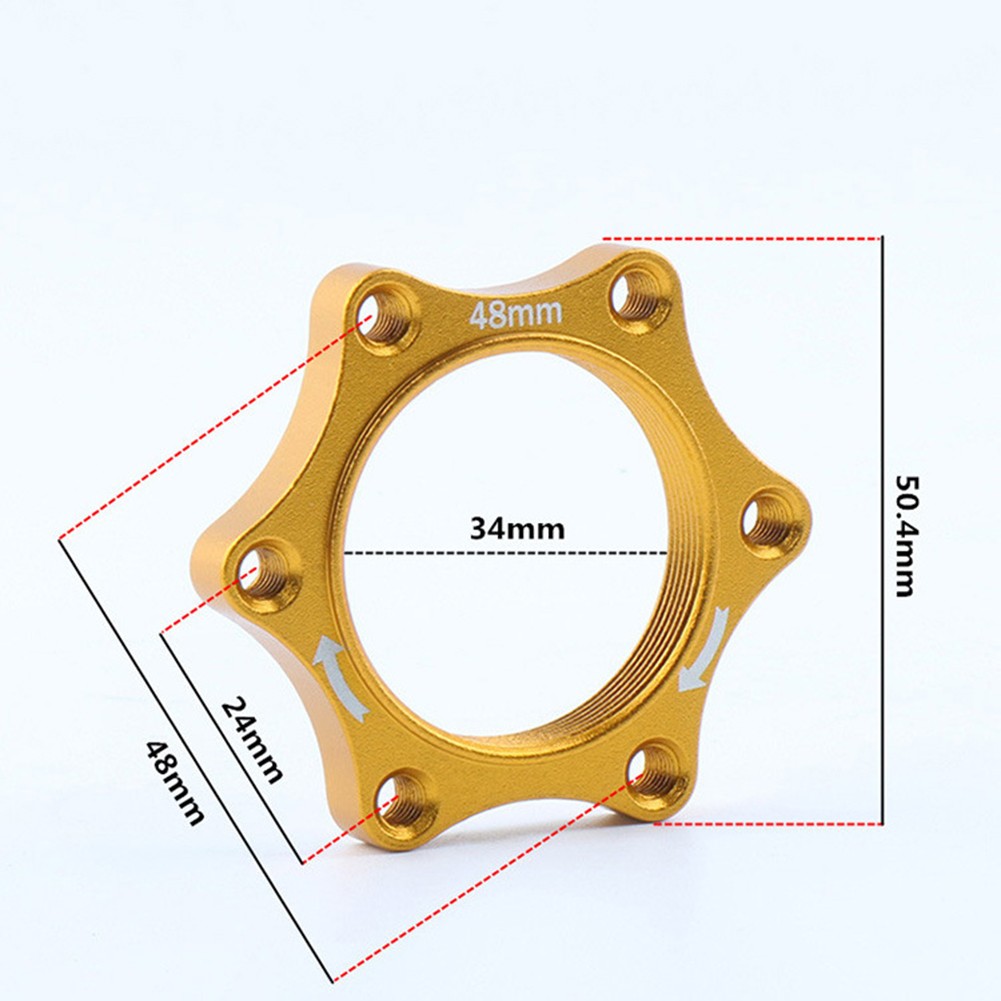 Fule 44/48mm Disc Brake Flange Adapter Bicycle 6 Bolts Hole Mountain ...