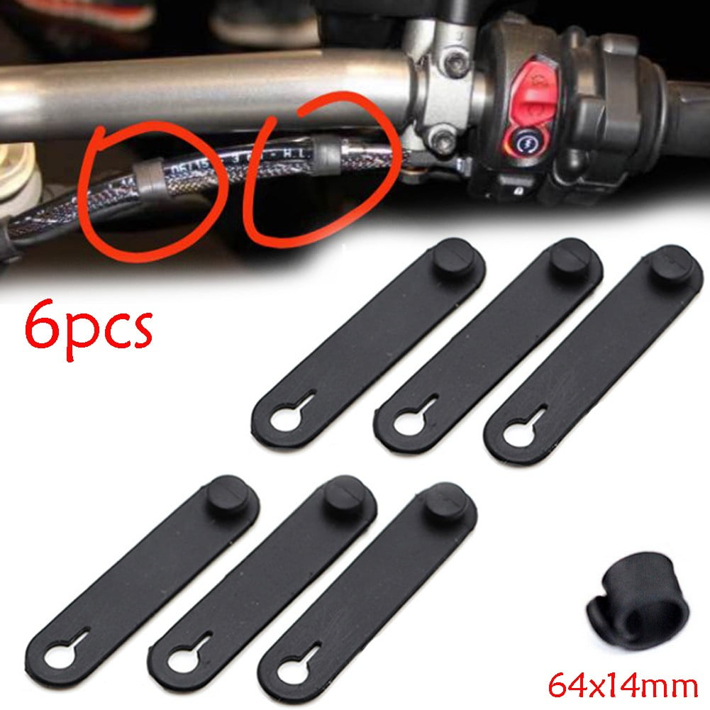 Fule 6 Pcs Motorcycle Rubber Securing Ties Bicycle Sports Car Throttle ...