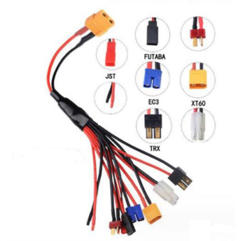 Fule 8-in-1 RC Battery Charger Adapter Connector Cable 4.0mm Banana ...