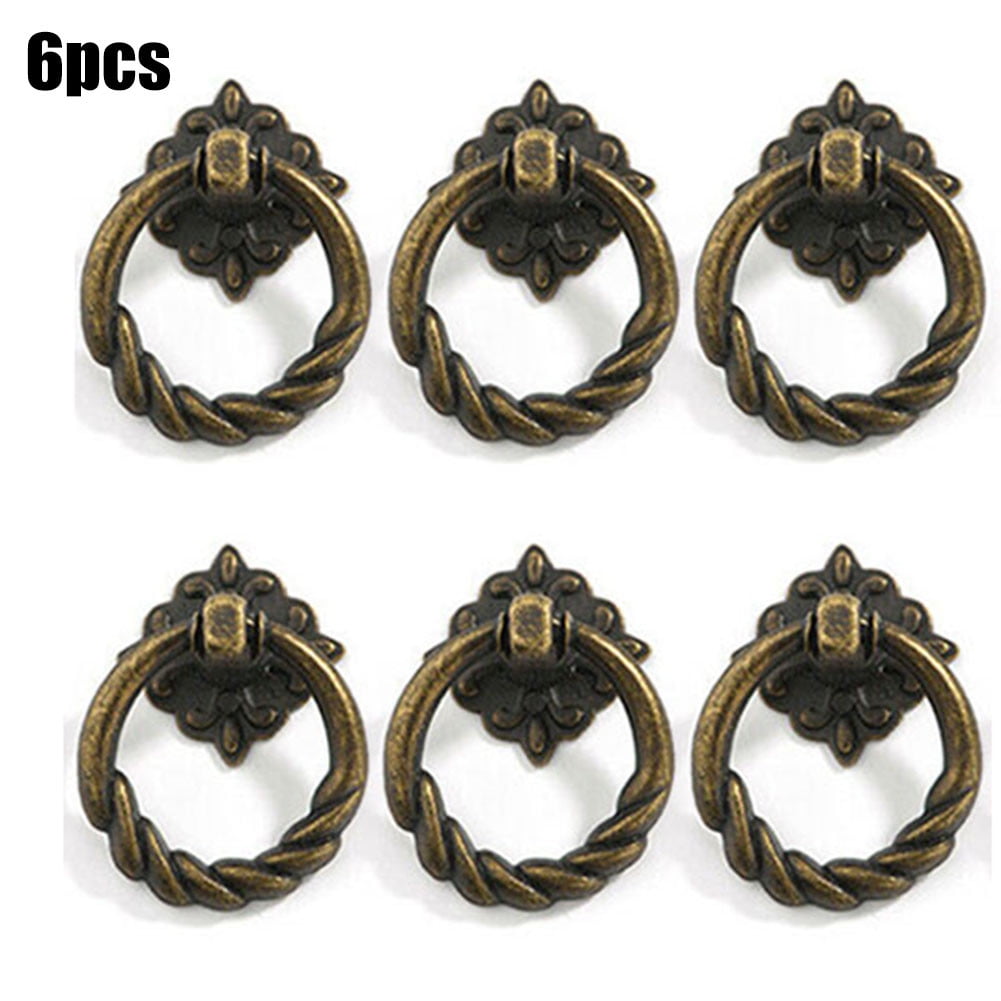 Fule Antique Drawer Pulls Bronze Ring Dresser Knobs Drawer Handles ...