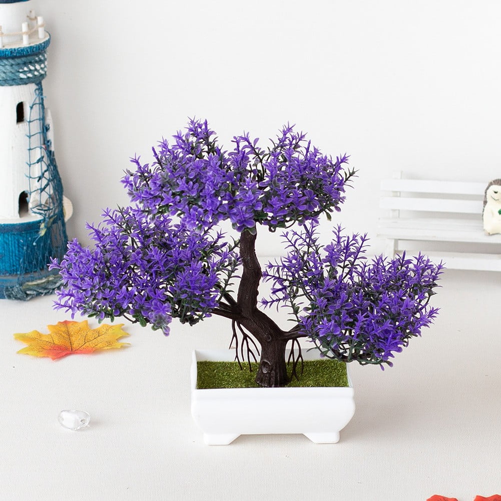 Fule Artificial Plant Bonsai Potted Simulation Pine Tree Office Room ...