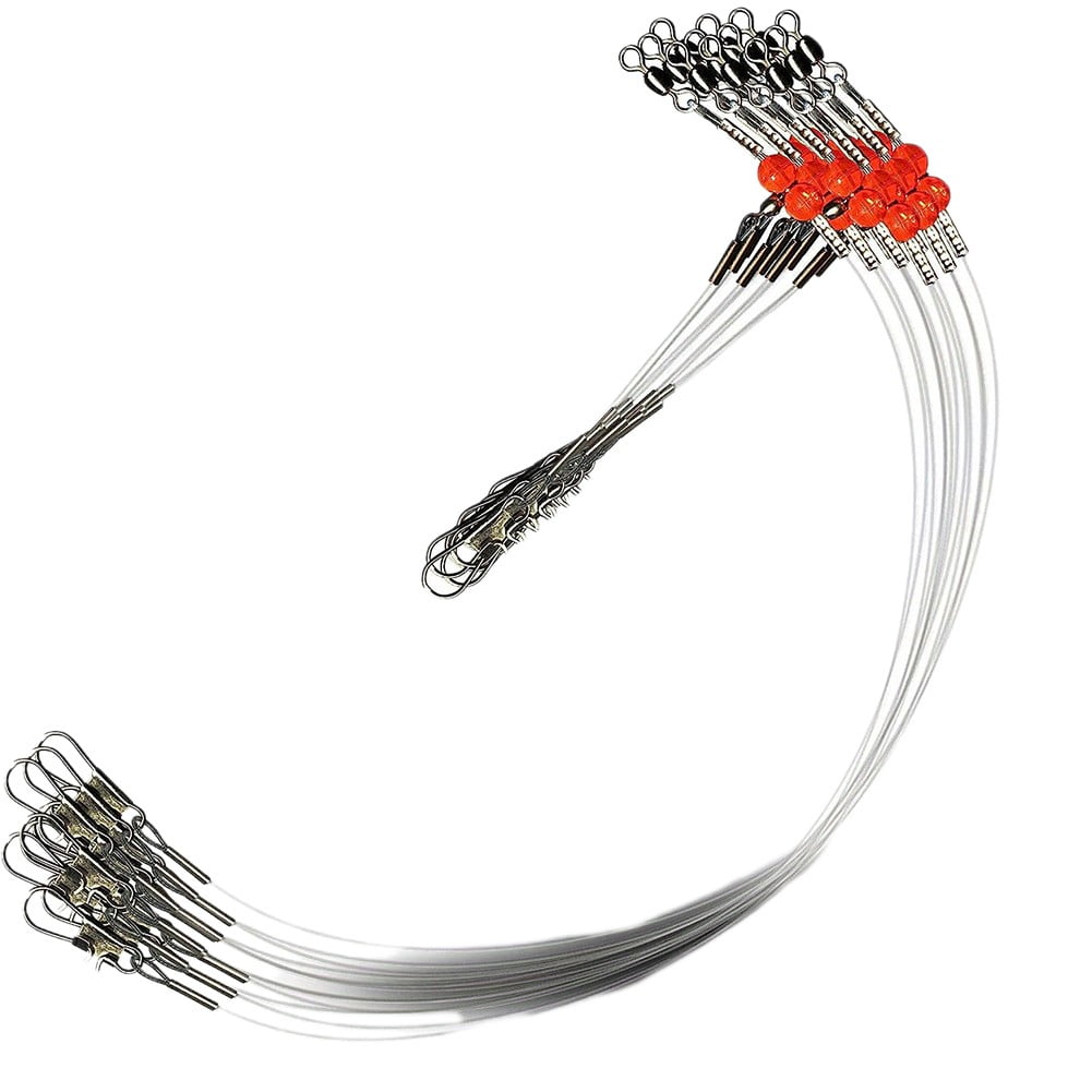 Fule Fishing Leaders with Snap Swivels Fishing Wire Rig for Lures Bait ...
