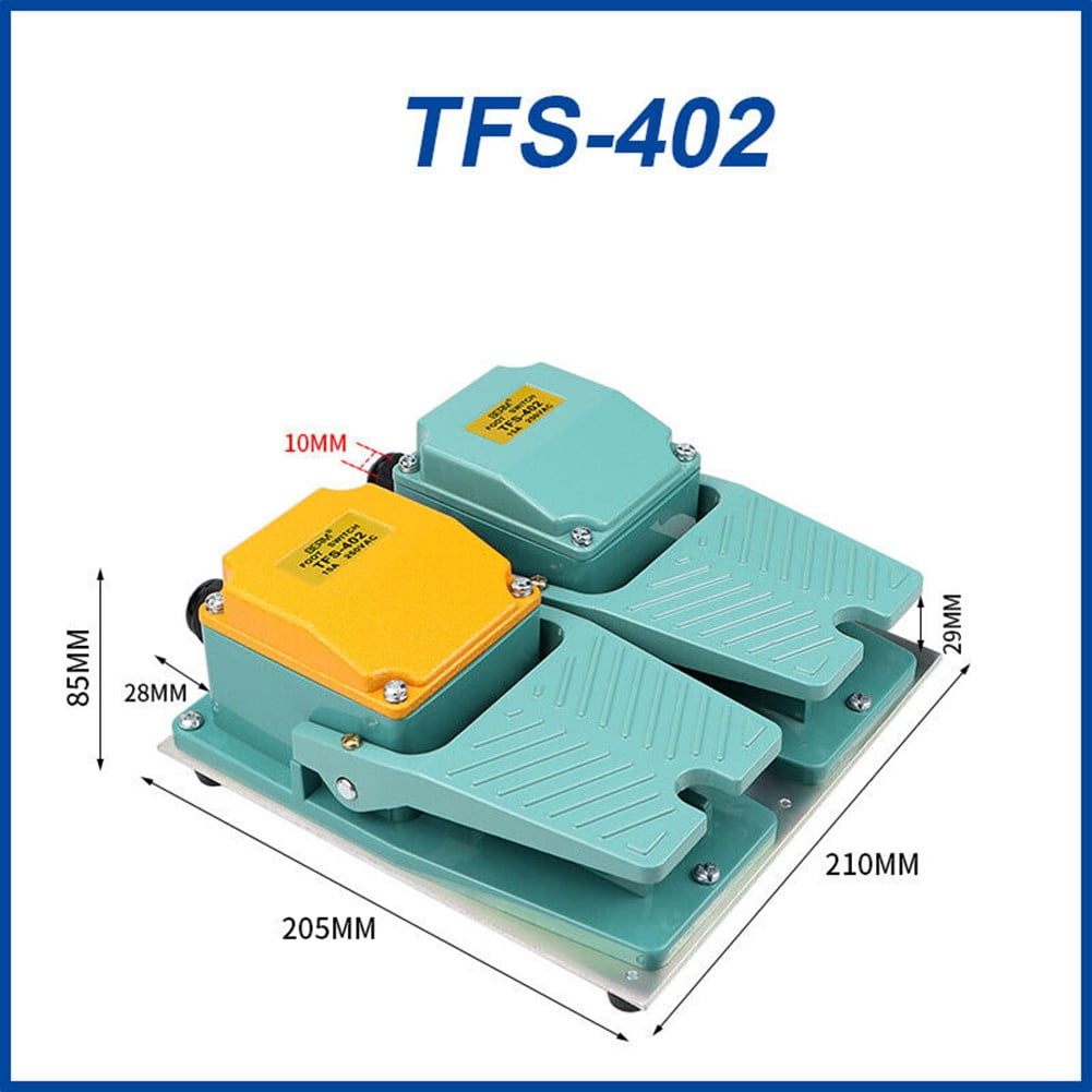 Fule Foot Switch Pedal Switch Self-resetting Silver Contacts Tool 2NO ...