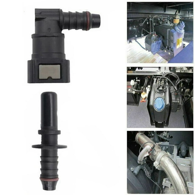 Fule Fuel Line Hose Coupler Quick Release Connect Connector 90 Deg ...