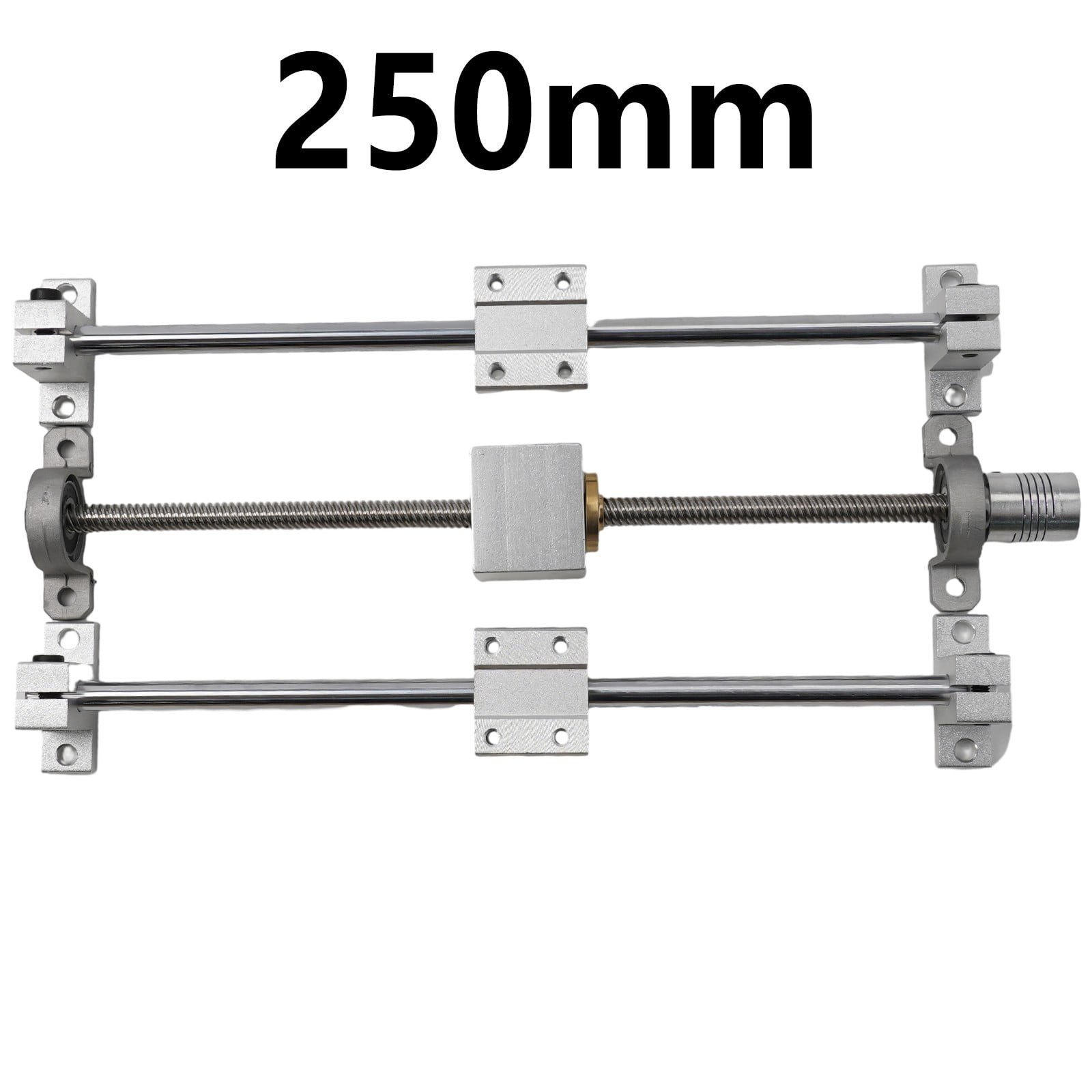 Fule Horizontal 150/250/350mm T8 Dual Screw Rod Linear Rail Support ...