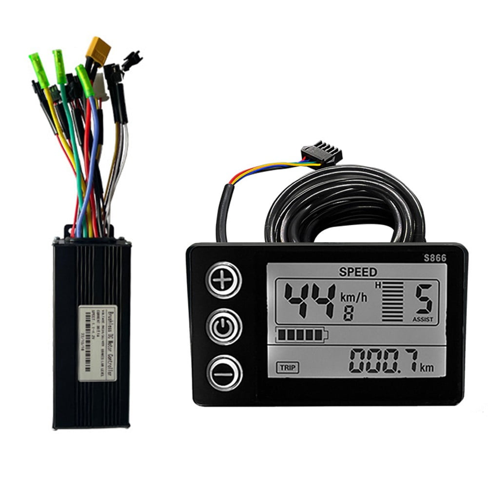 Fule LCD S866 Display E-bike Controller Black 1000W 24/36/48V 30A ...