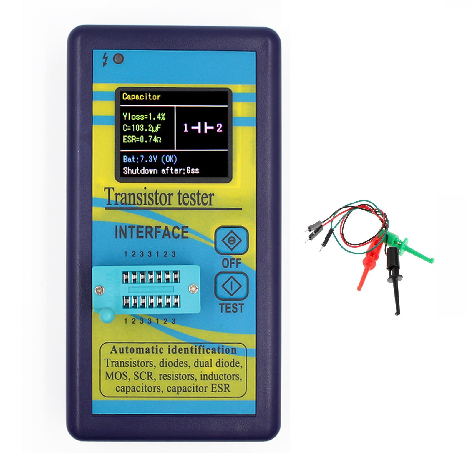 Fule LCR Meter Transistor Tester,Transistor Meter,Transistor Capacitor ...