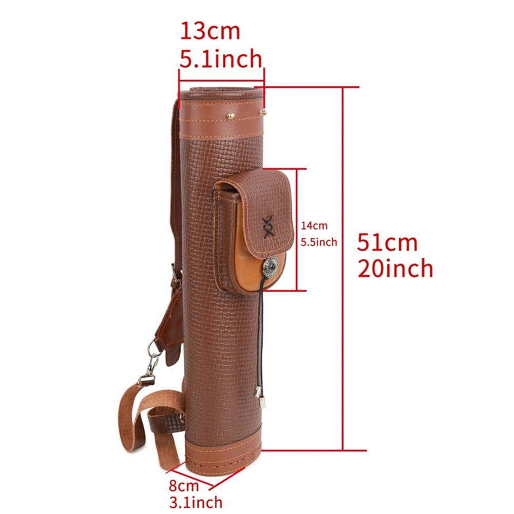 Fule Large cowhide quiver shoulder quiver hunting bow and arrow quiver ...