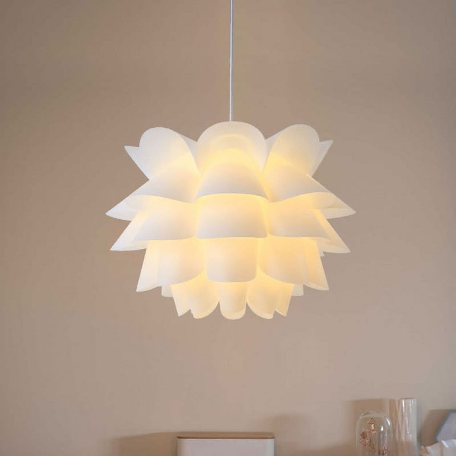 Fule Lotus Lampshade Pendant Light Designers Style Plastic Hanging ...