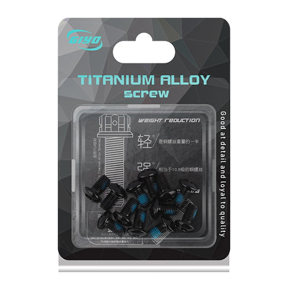 Fule MTB Mountain Bike Stainless Disc Brake Rotor Bolts (12 Pack) M5 X ...