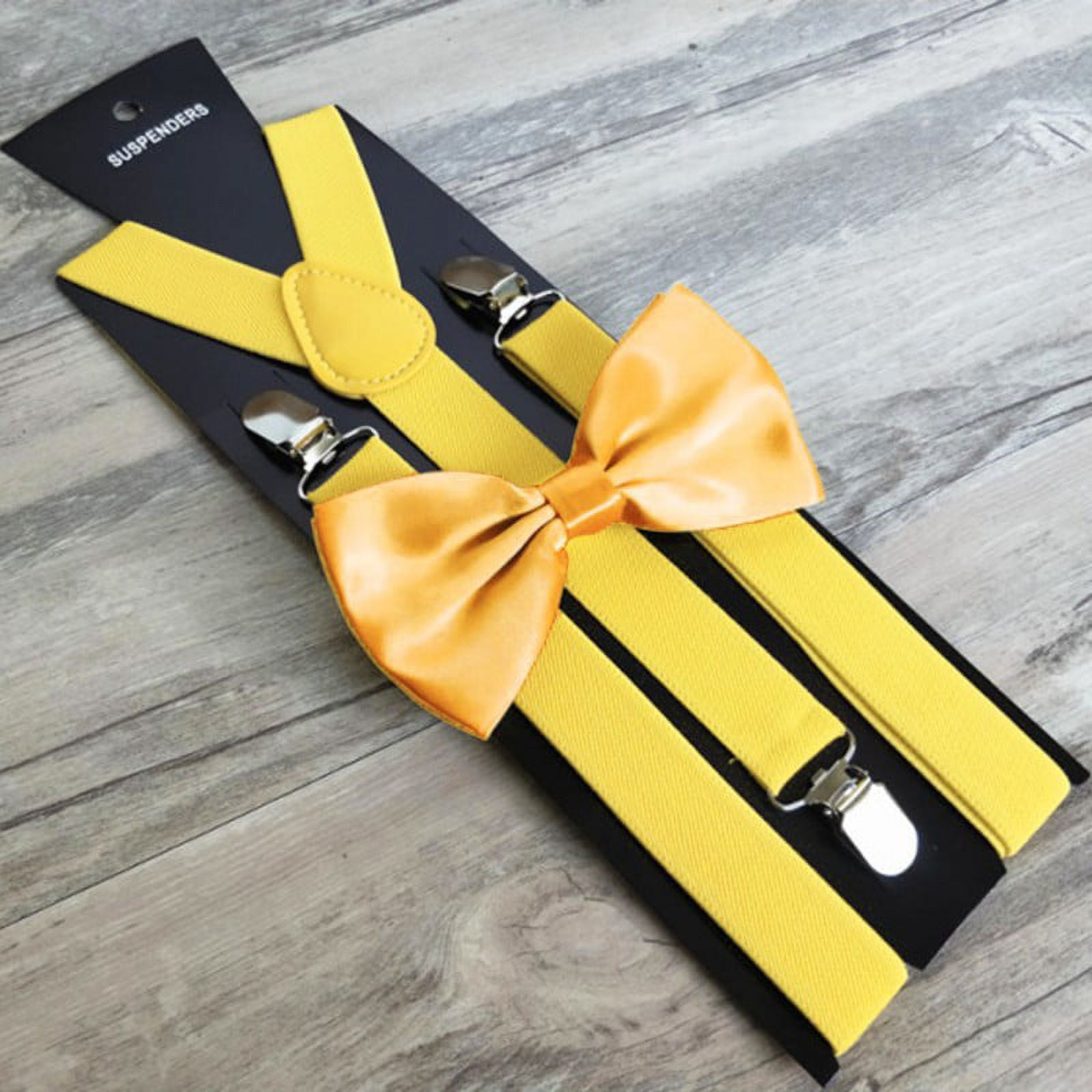 Fule Men Matching Suspenders Braces&Bow Tie Combo Sets Fancy Costume ...