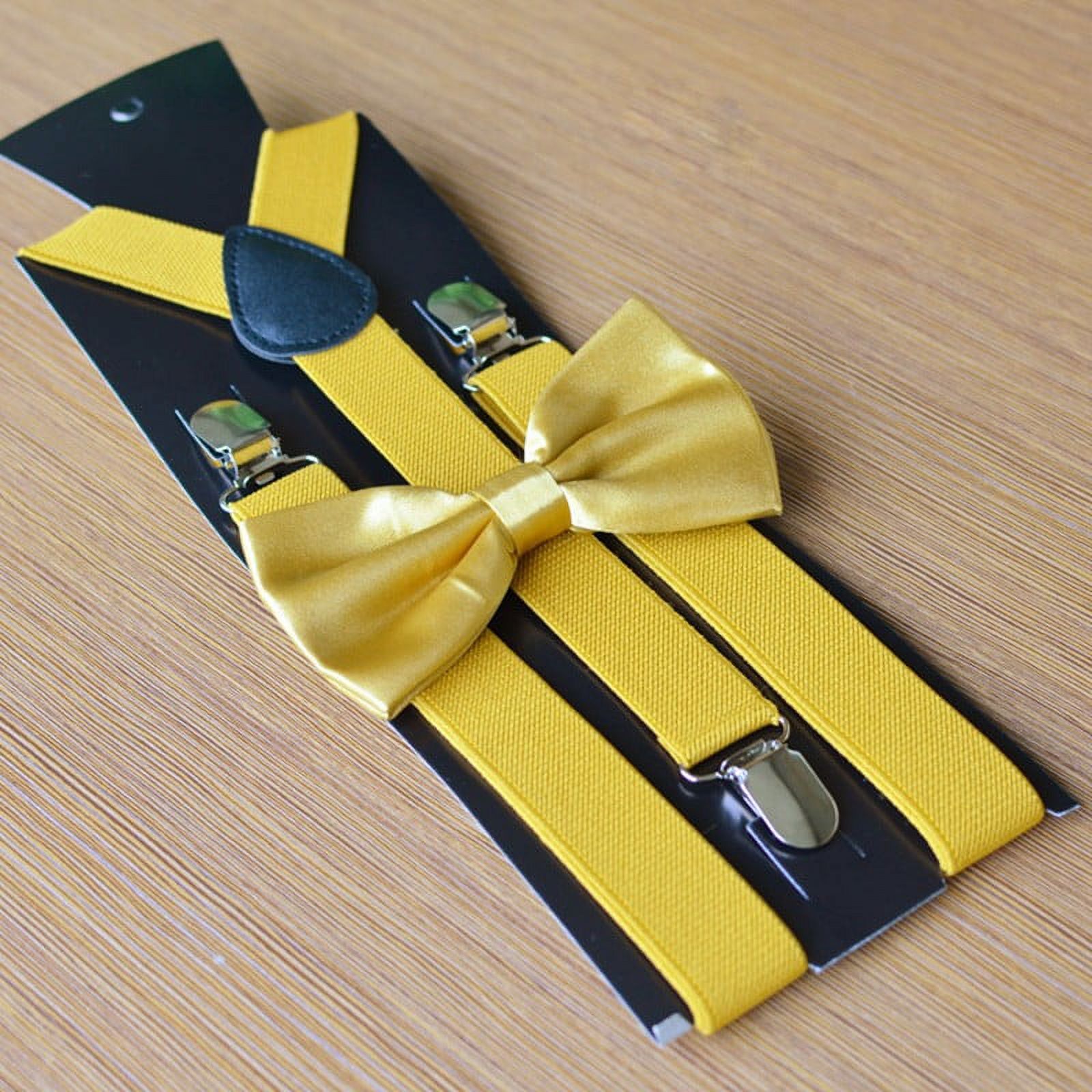 Fule Men Matching Suspenders Braces&Bow Tie Combo Sets Fancy Costume ...