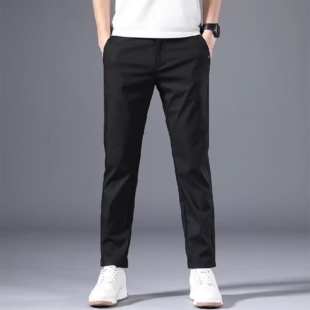 Fule Mens Slim FIT Stretch Chino Trousers Casual Flat Front Flex ...