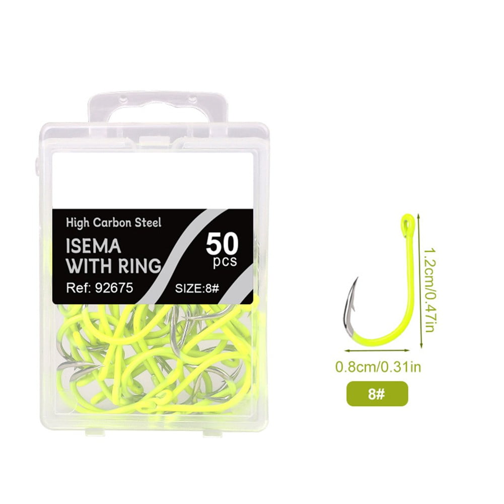 Fule Note Barbed Sea Fishinhook Fishing Hook Fluorescent Fishing Hooks ...