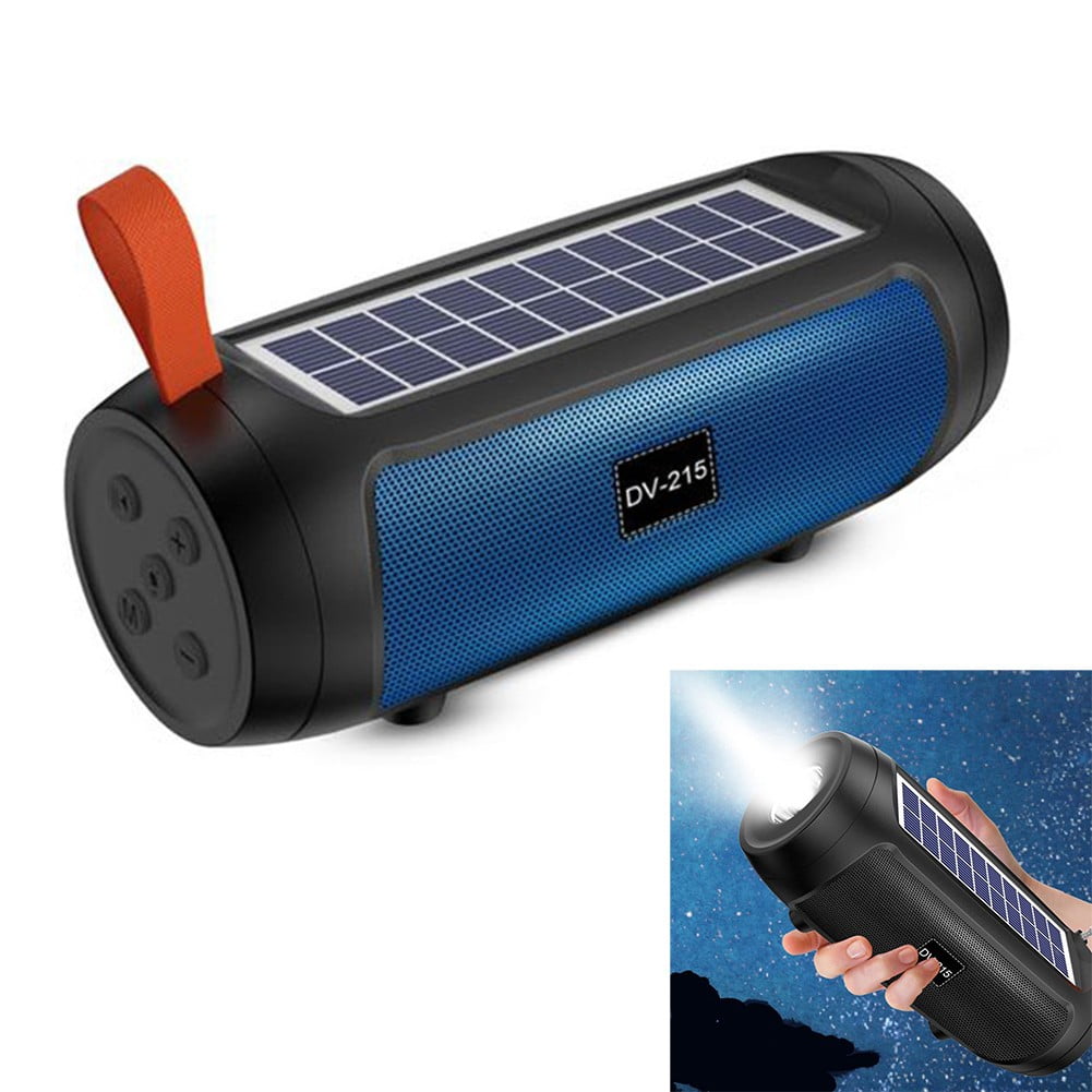 Fule Portable Boombox Outdoor Speaker With Flashlight Card Slot Solar ...