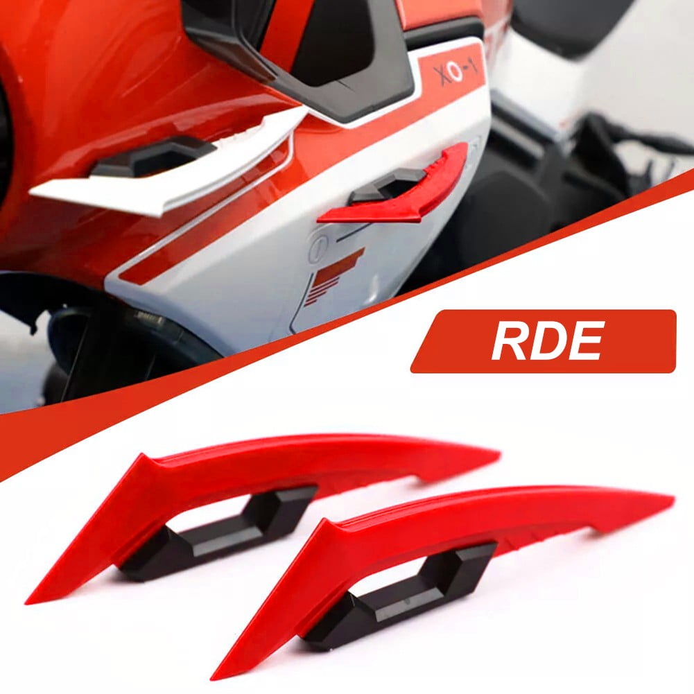 Fule Red/Blue/Gray Motorcycle Winglet Aerodynamic Spoiler Wing Adhesive ...
