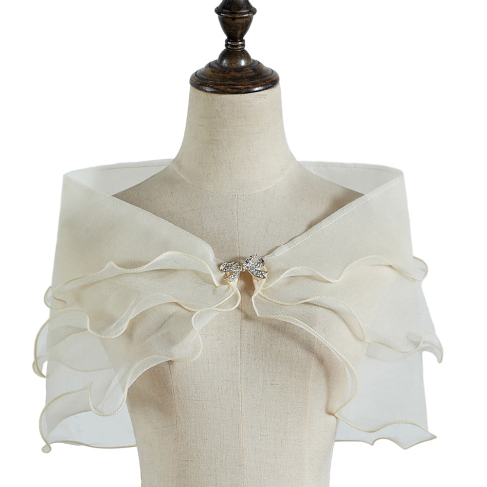 Fule Solid Polyester Champagne Shrug (Women's) - Walmart.com