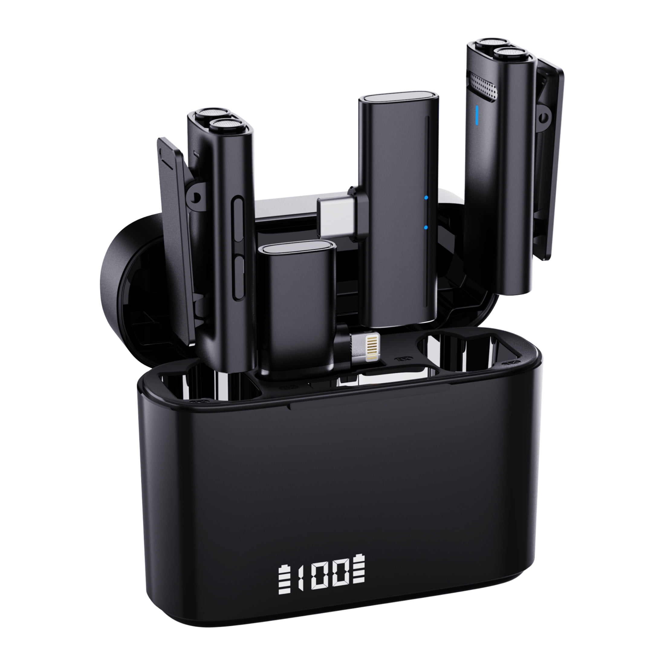 Fulencu Wireless Lavalier Microphone for iPhone/Android/PC, with ...