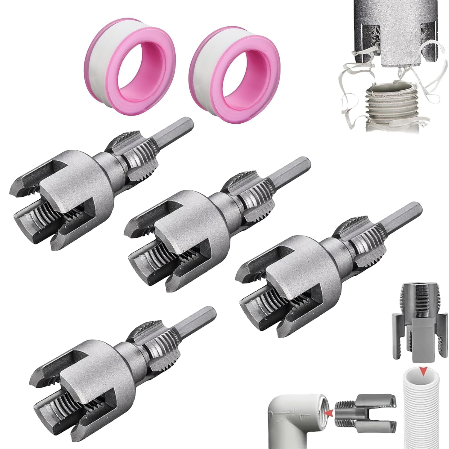 Fulfilexces 1 3/4 Threading Tool - Dual Internal/External Threader for ...