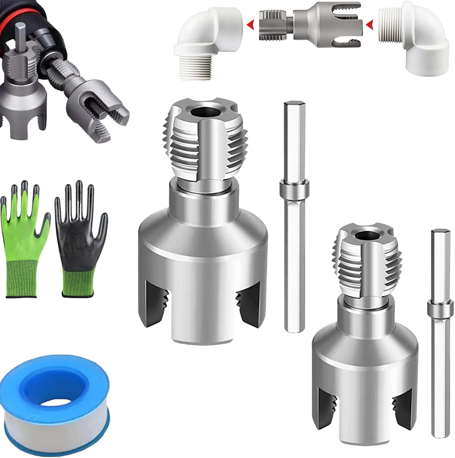 Fulfilexces Integrated Internal & External Pipe Threading Tool,2025 New Pipe Thread Cutting Tool ...