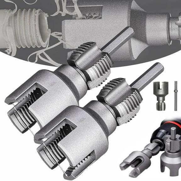 CURYMAY 3PCS Integrated PVC Pipe Threader Tool-1/2"&3/4"&1"Dual ...