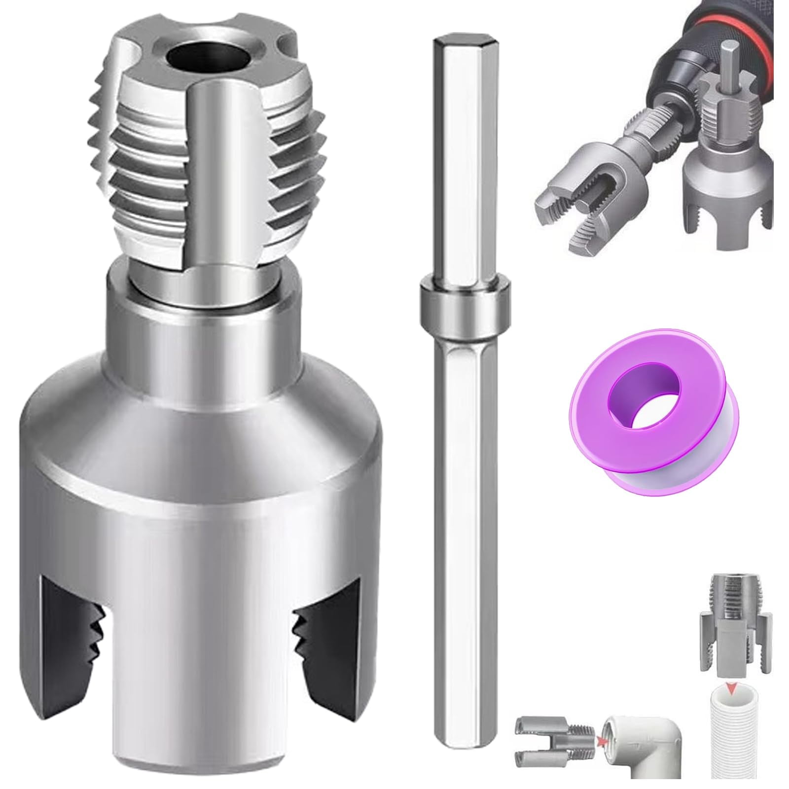 Fulfilexces Integrated Internal & External Pipe Threading Tool, Pipe ...