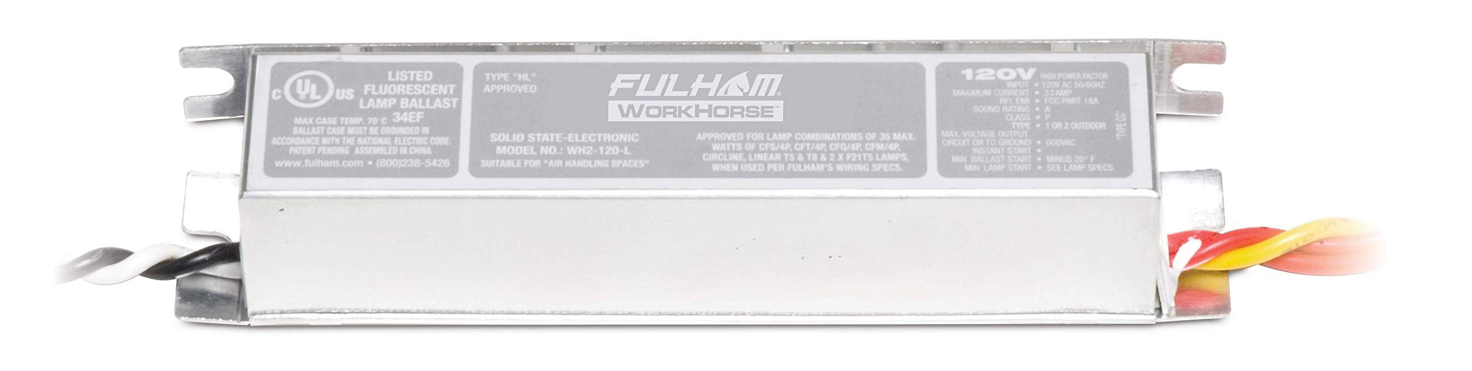 Fulham Lighting WH2-120-L Workhorse 2 Adaptable Electronic Fluorescent ...