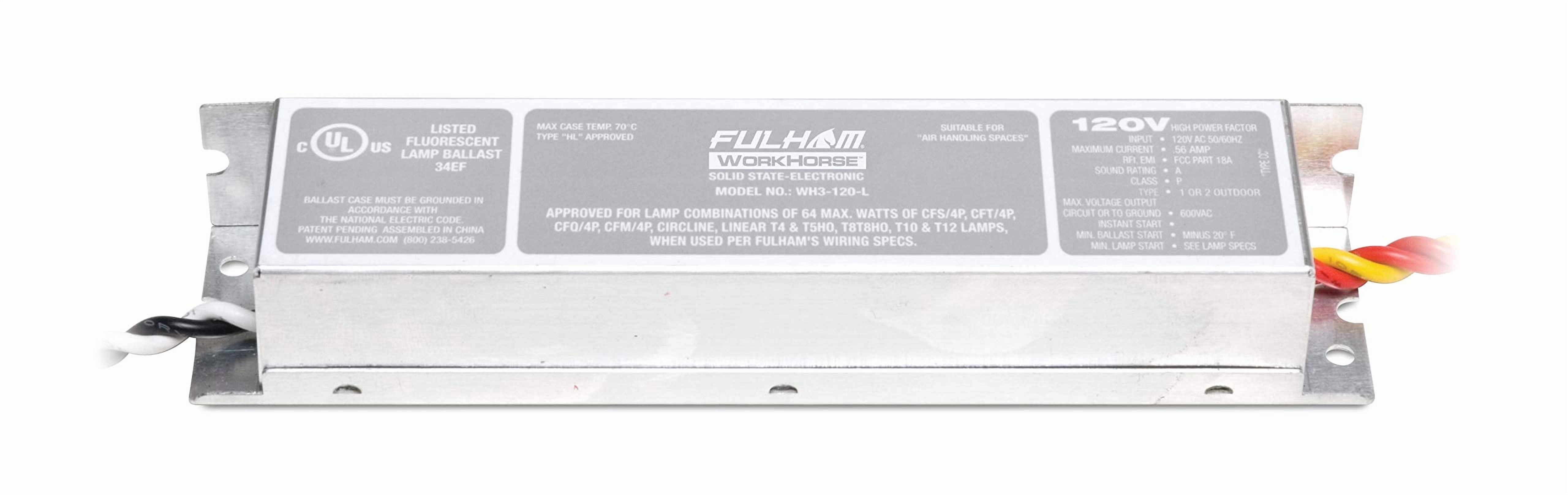 Fulham Lighting WH3-120-L Workhorse 3 Adaptable Electronic Fluorescent ...