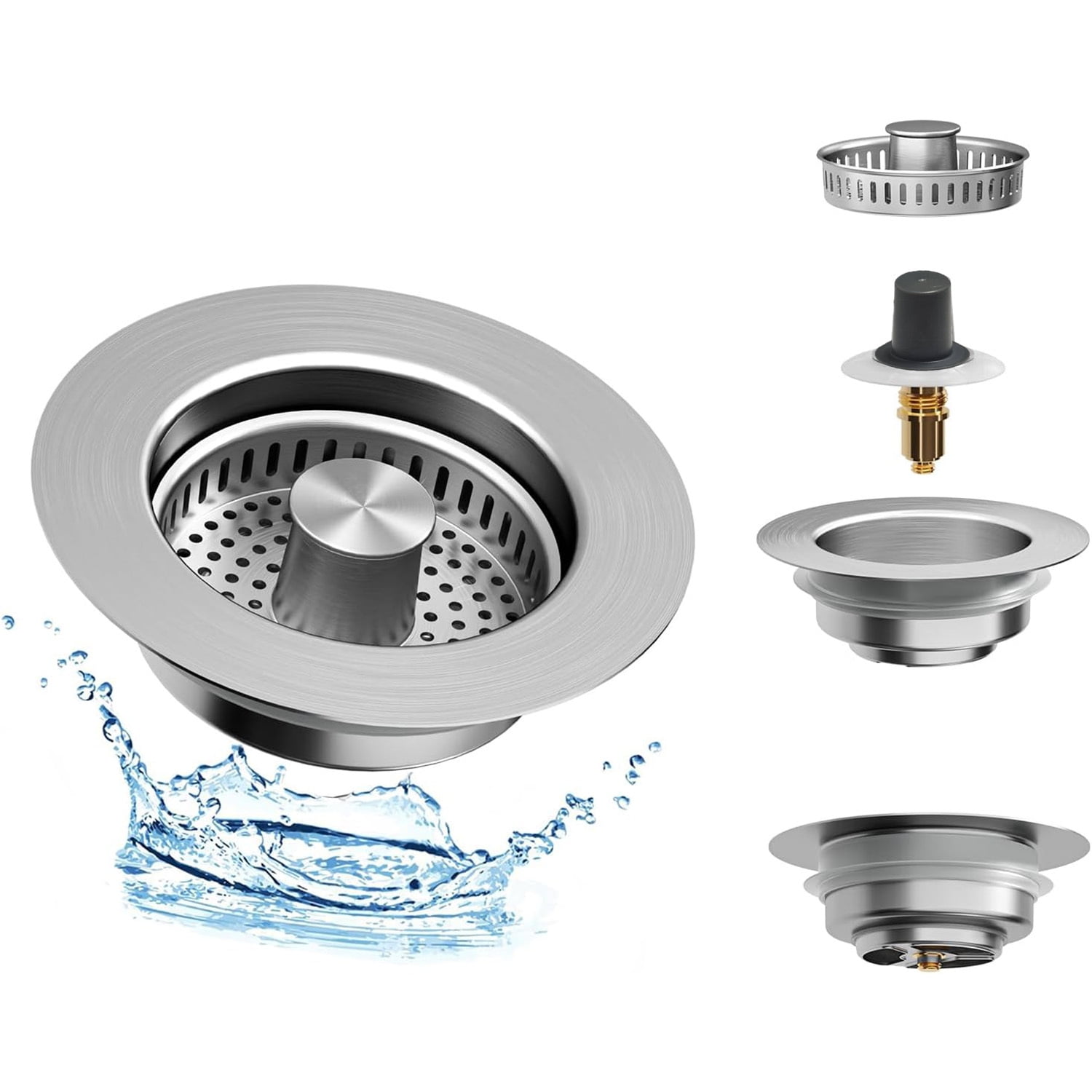 Fulier 3-in-1 Kitchen Supplies Stainless Steel Drain Catcher Keeps Your ...