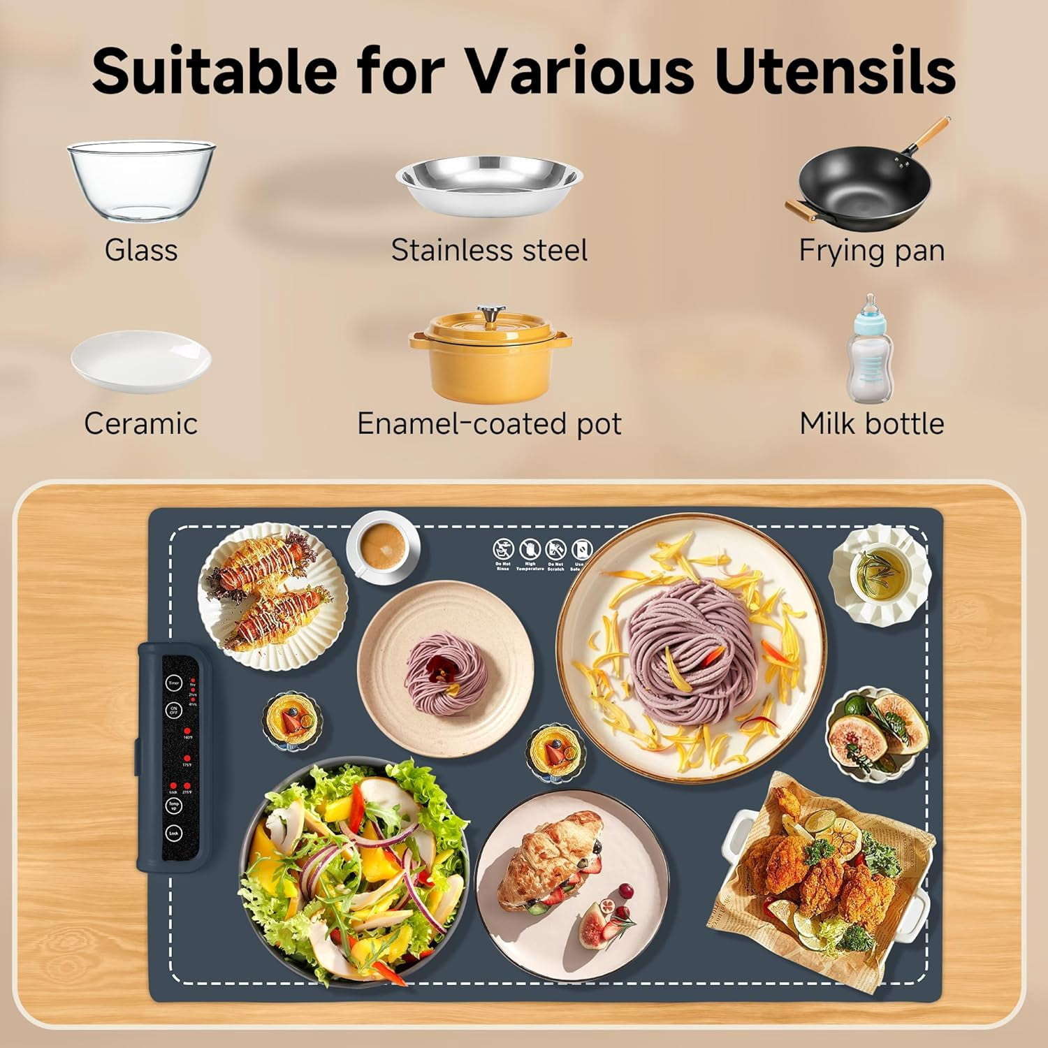 Fulier Electric Warming Tray -Portable Food Warmer for Parties with ...
