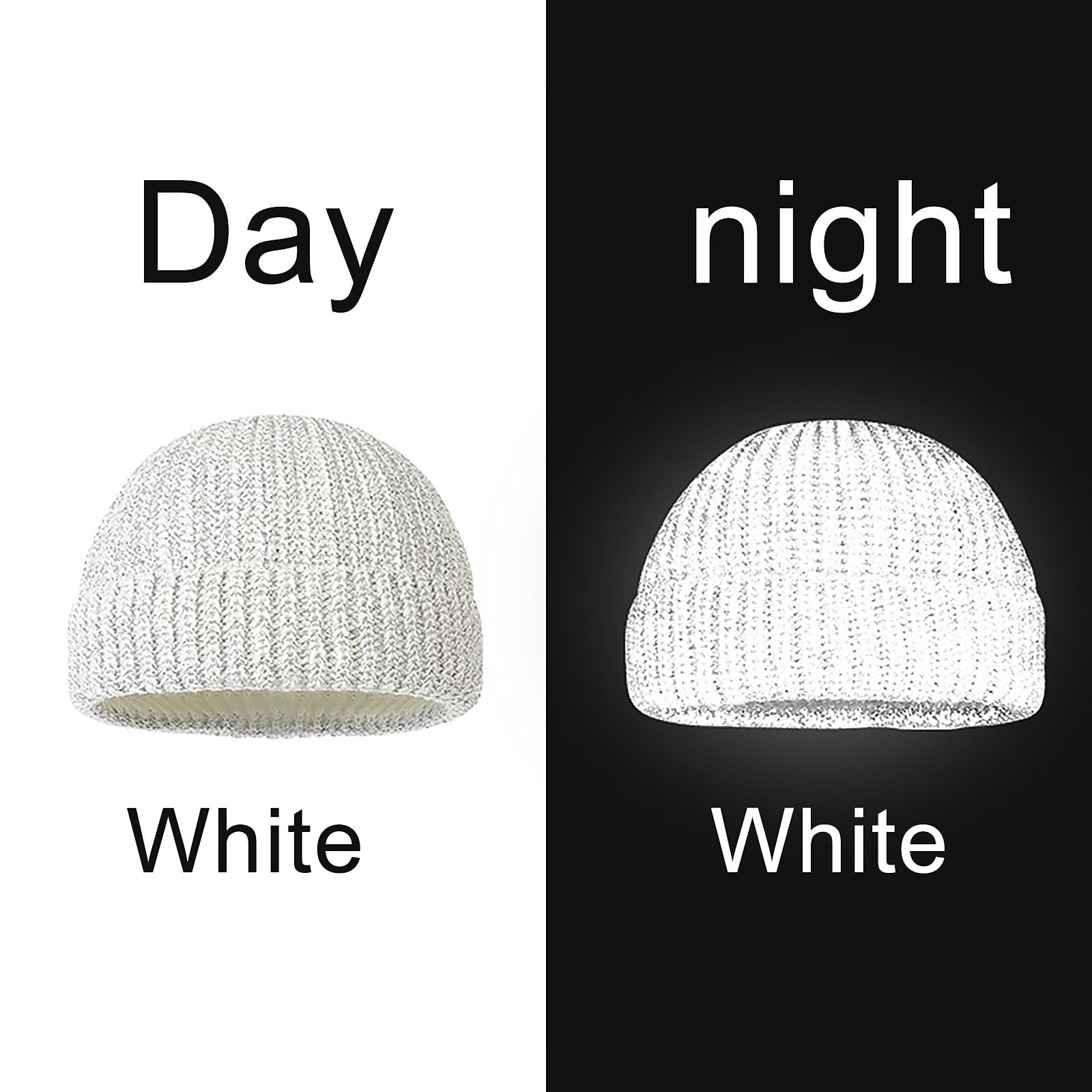 Fulijie Adult Night Reflective Autumn Winter Beanie Hat Fashion Warm ...