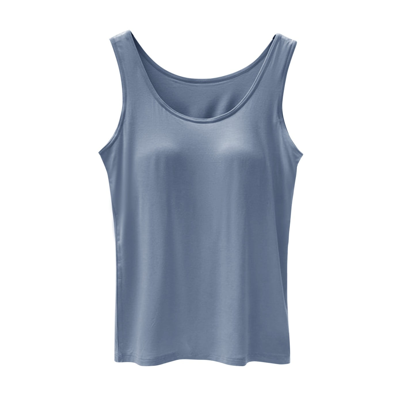 Fulijie No Boundary Tank Top With Chest Pads,Womens Tops,Women With ...