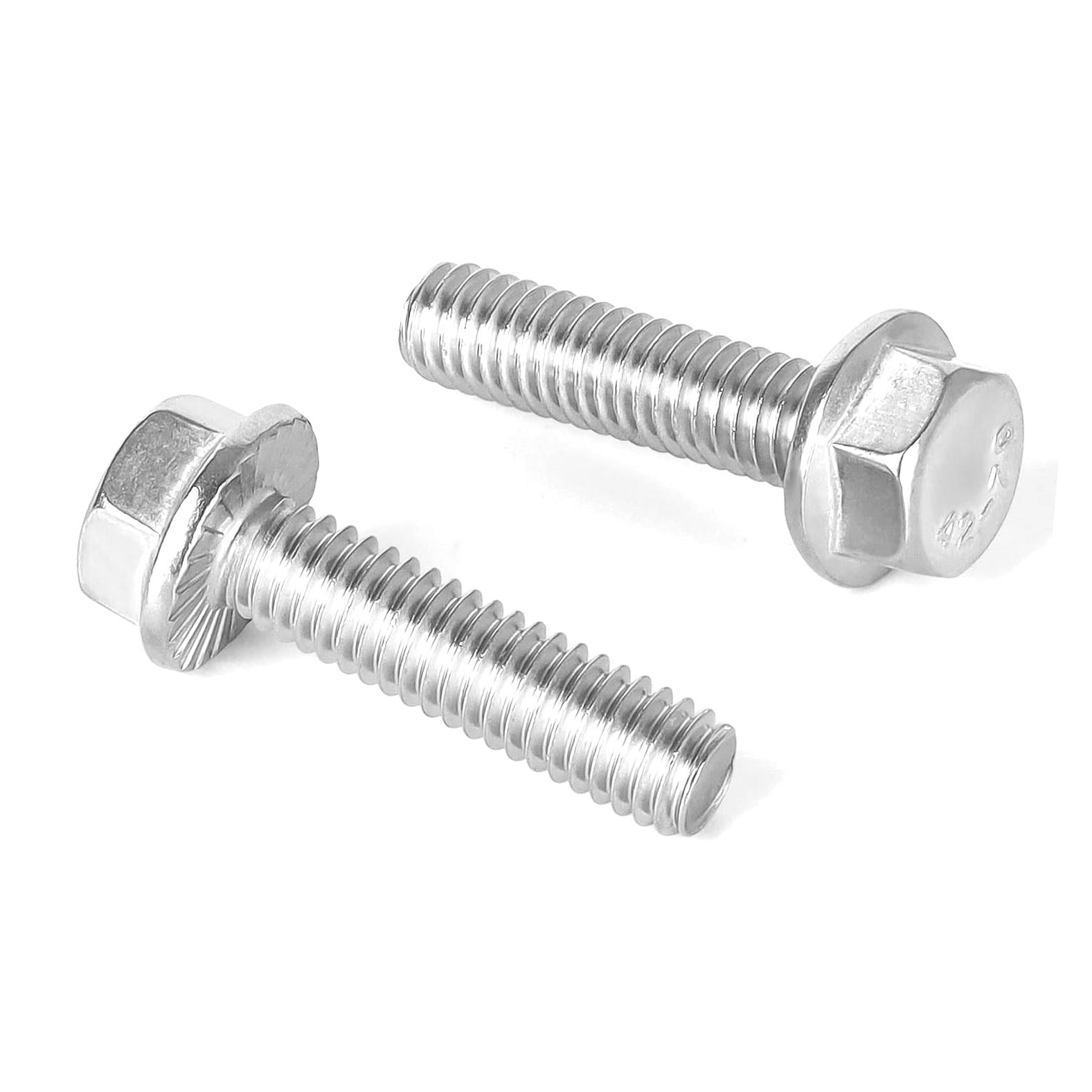Fuliko 1/4-20 x 1-3/4" (20 pieces) flanged hex bolts, featuring flange ...