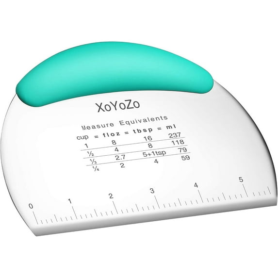 Fuliko 1 Piece Dough Pastry Scraper Chopper/ Steel Dough Scraper Cutter with Ergonomic Rubber ...