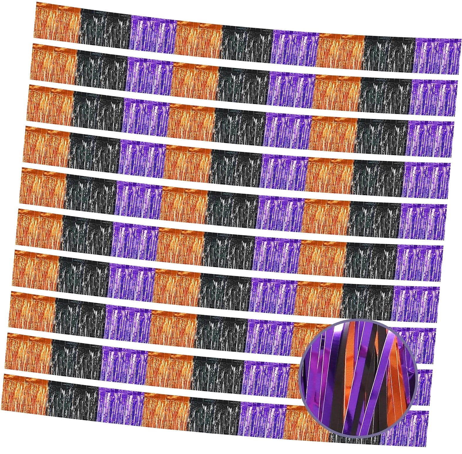 Fuliko 10 Pack 10 Feet Fringe Garland Foil Fringe Garland Metallic ...