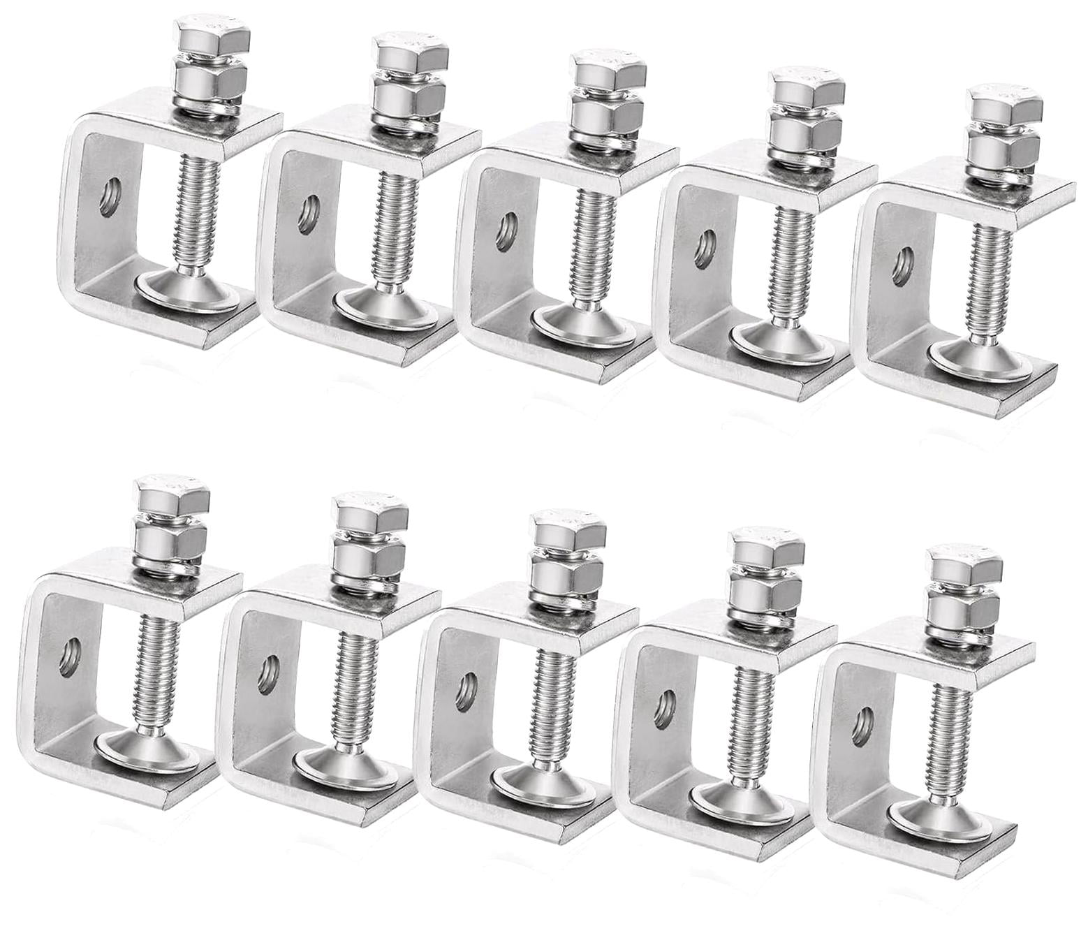 Fuliko 10 Pieces Steel C-Clamps, 1 Inch Mini Clamps Featuring Wide Jaw ...