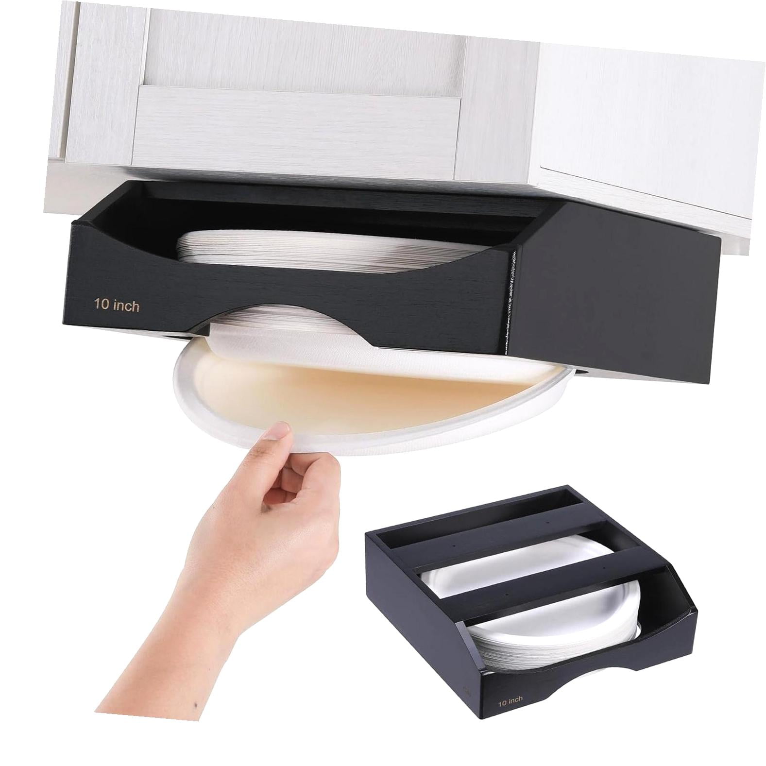 Fuliko 10-inch Paper Plate Dispenser Under Cabinet, Paper Plate Holders ...