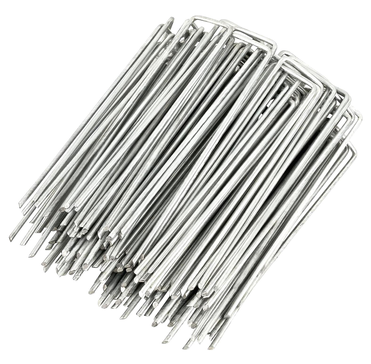 Fuliko 100-Count 6'' Heavy-Duty U-Shaped Garden Anchors - Ideal for ...