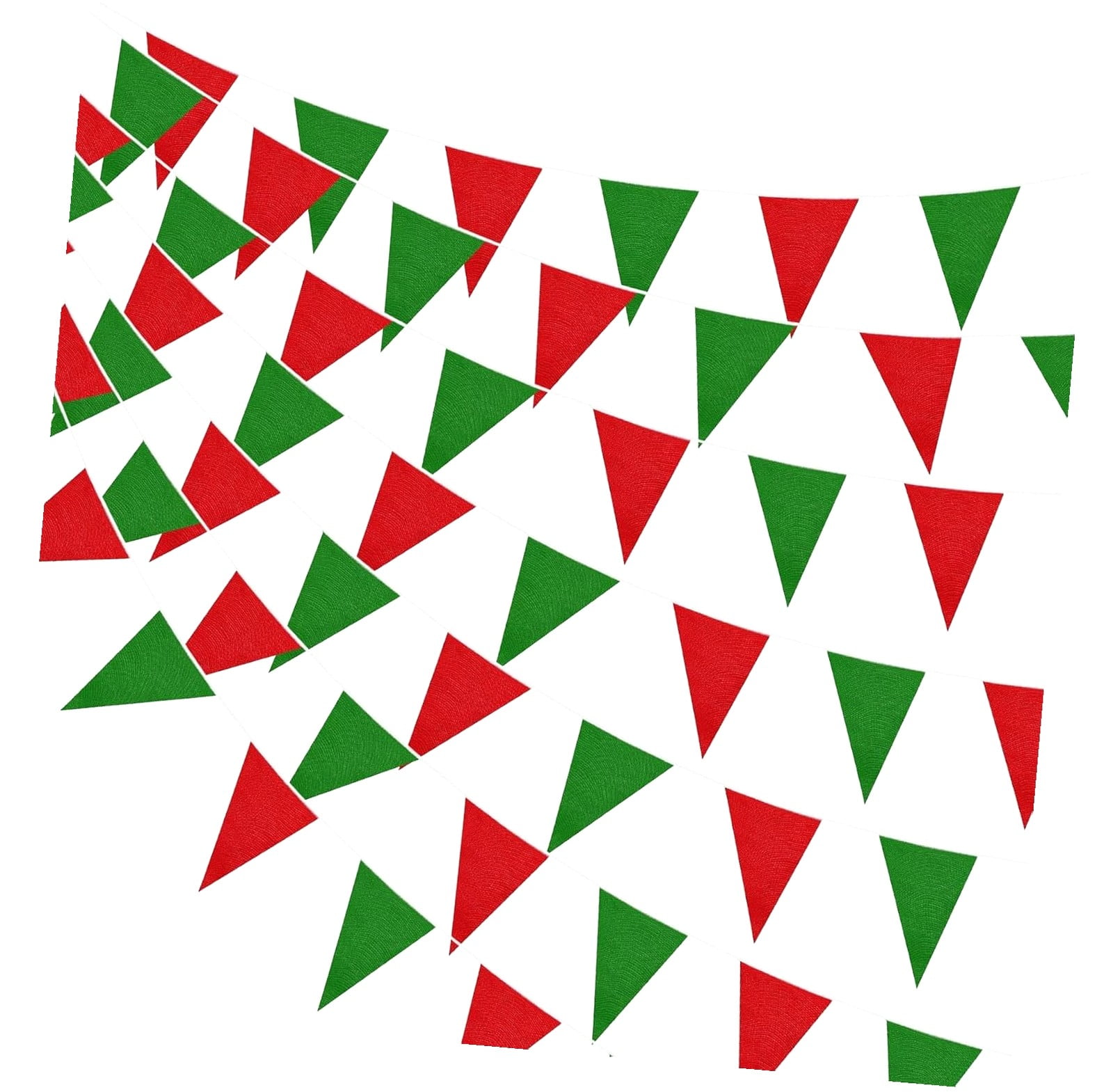 Fuliko 100 Feet Pennant Banners Flags 75 String Triangle Flags for ...