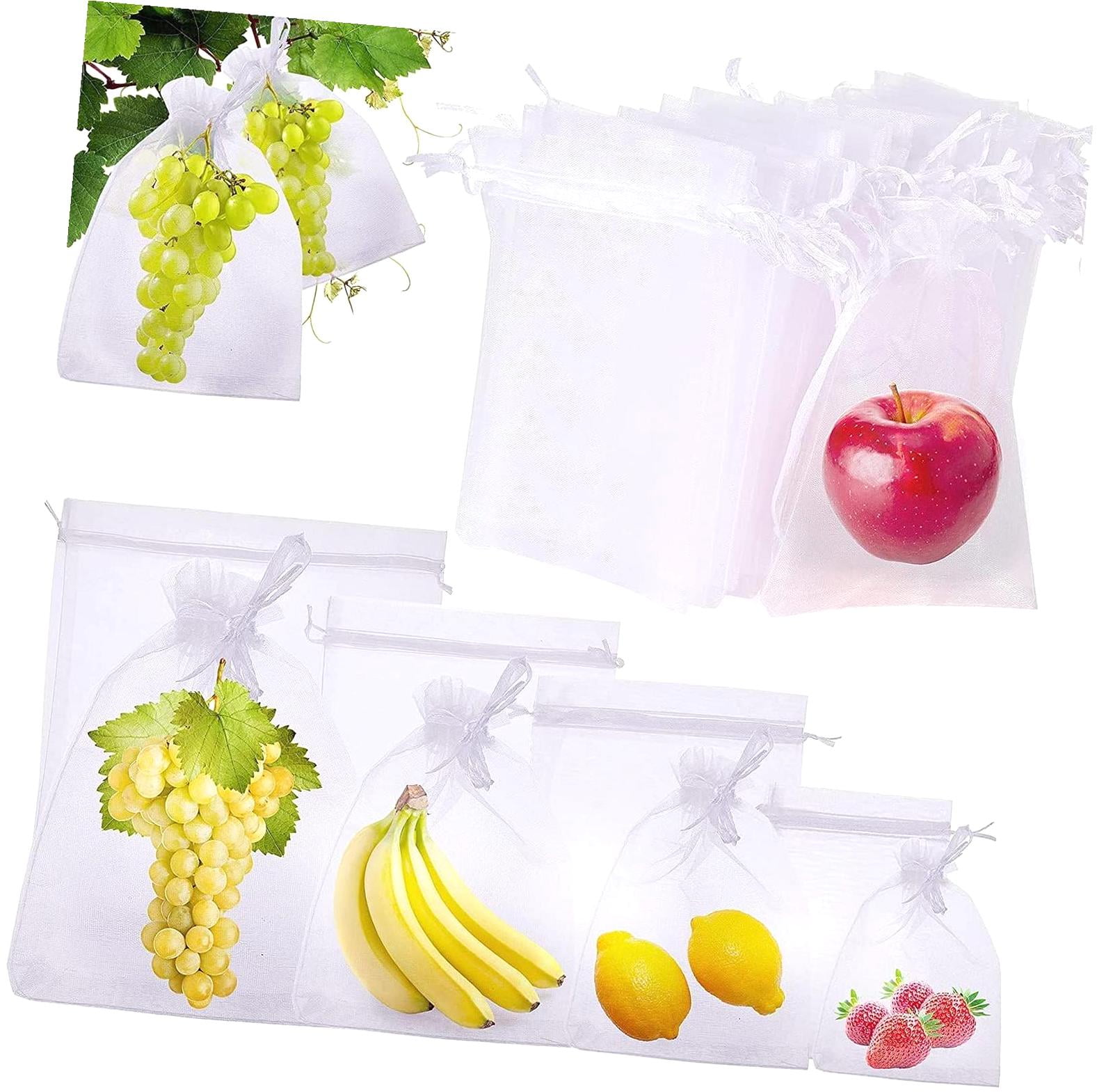 Fuliko 100-Pack 6x8 Inch Fruit Protection for Trees, Mesh Bags for ...