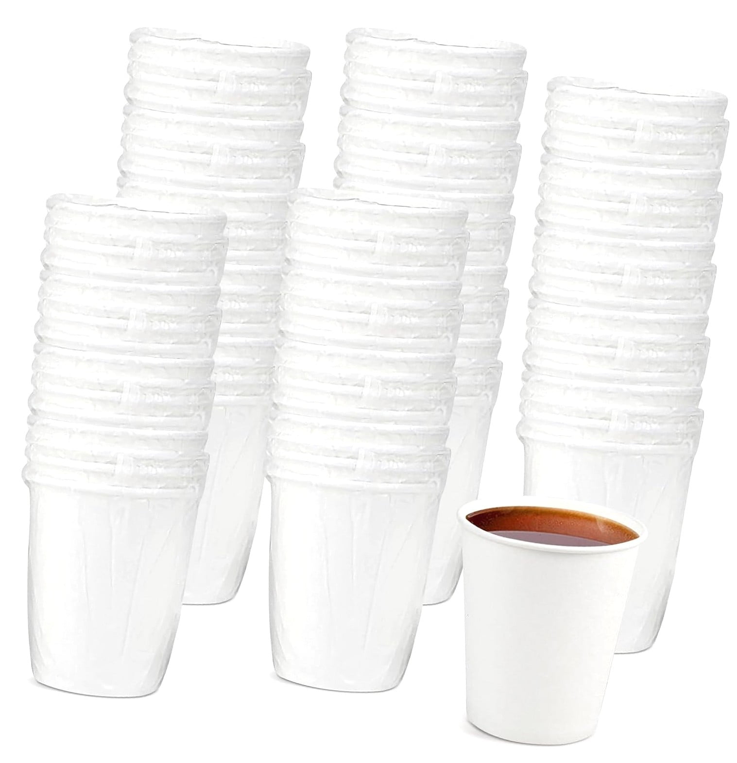 Fuliko 100 Pack 8 Oz Paper Cups, Individually Wrapped Cups for Hotel ...