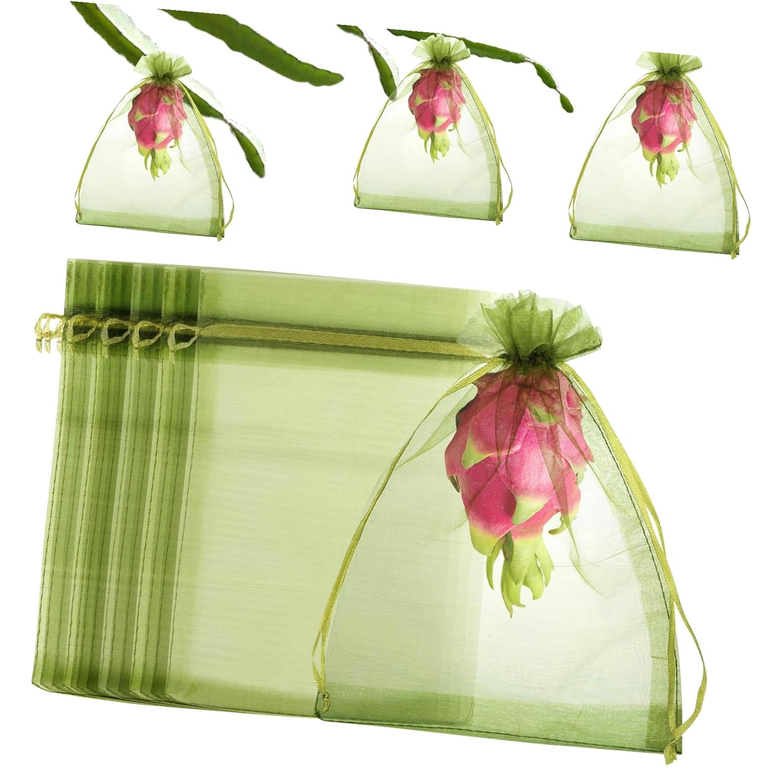 Fuliko 100-Piece Fruit Protection Bags, 6x9 Inch Mesh Bags with ...