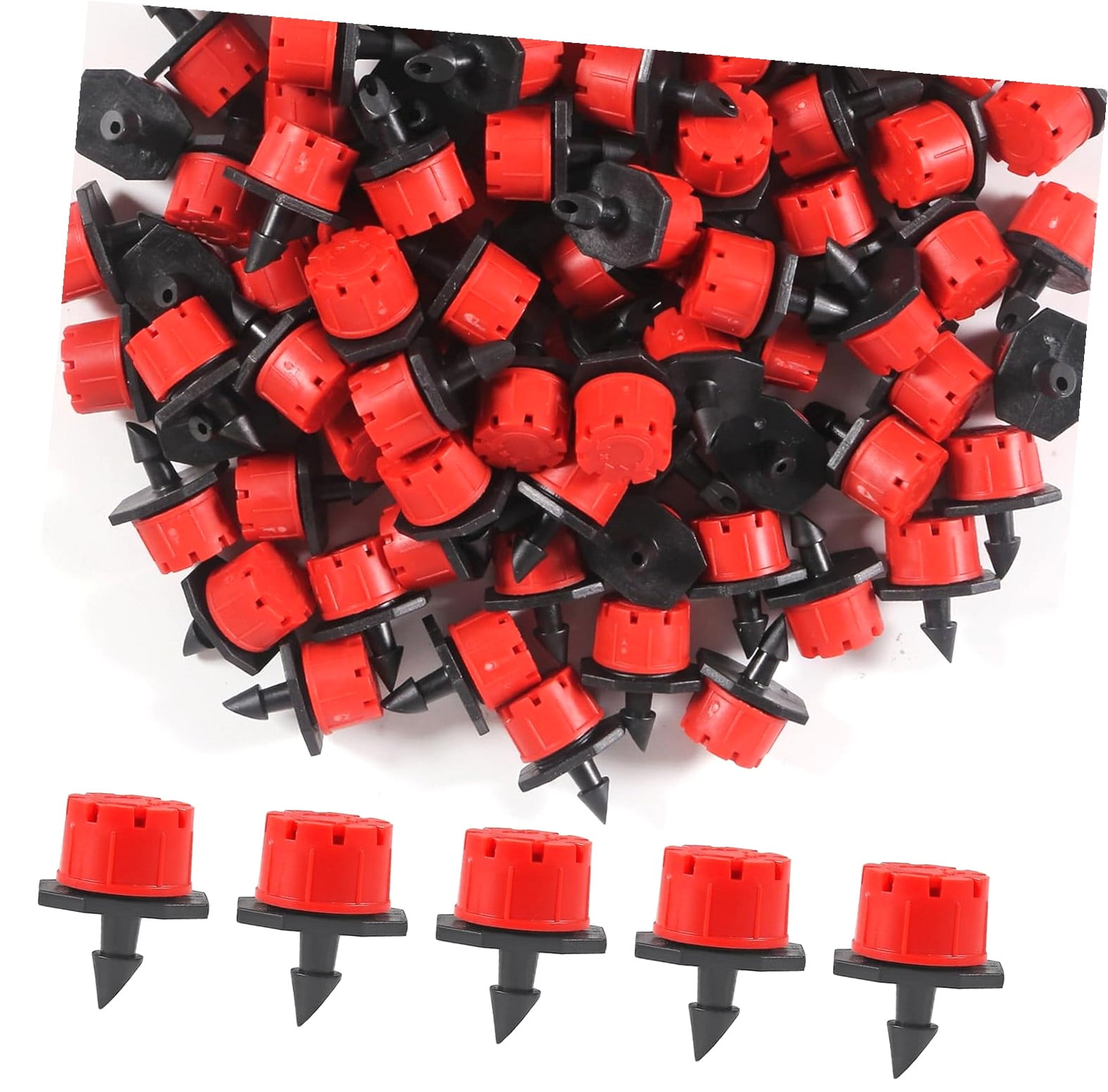 Fuliko 100pcs 360 Degree Irrigation Drippers , Drip Irrigation Emitters ...