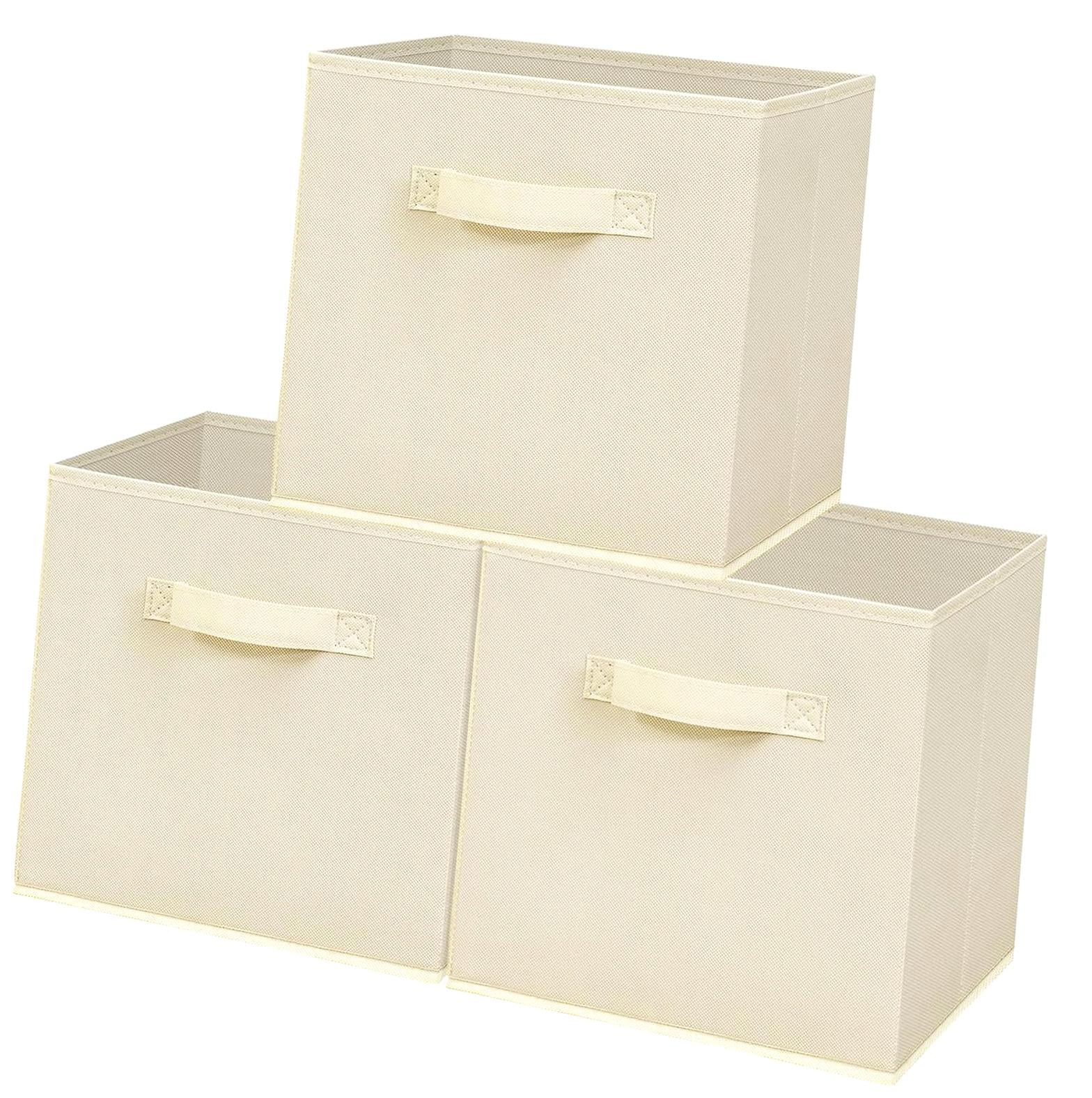 Fuliko 11x11 Inch Storage Bins Cubes, Foldable Storage Box, Collapsible ...