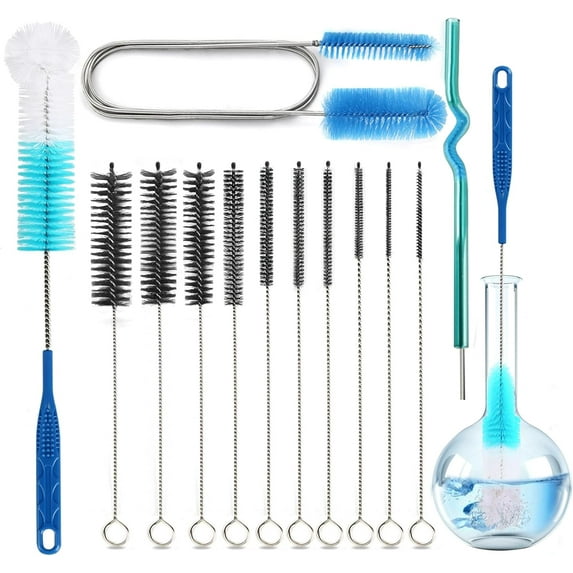 Fuliko 12 Pack Tube Pipe Cleaner Set, Inch Long Handle Nylon for Neck ...