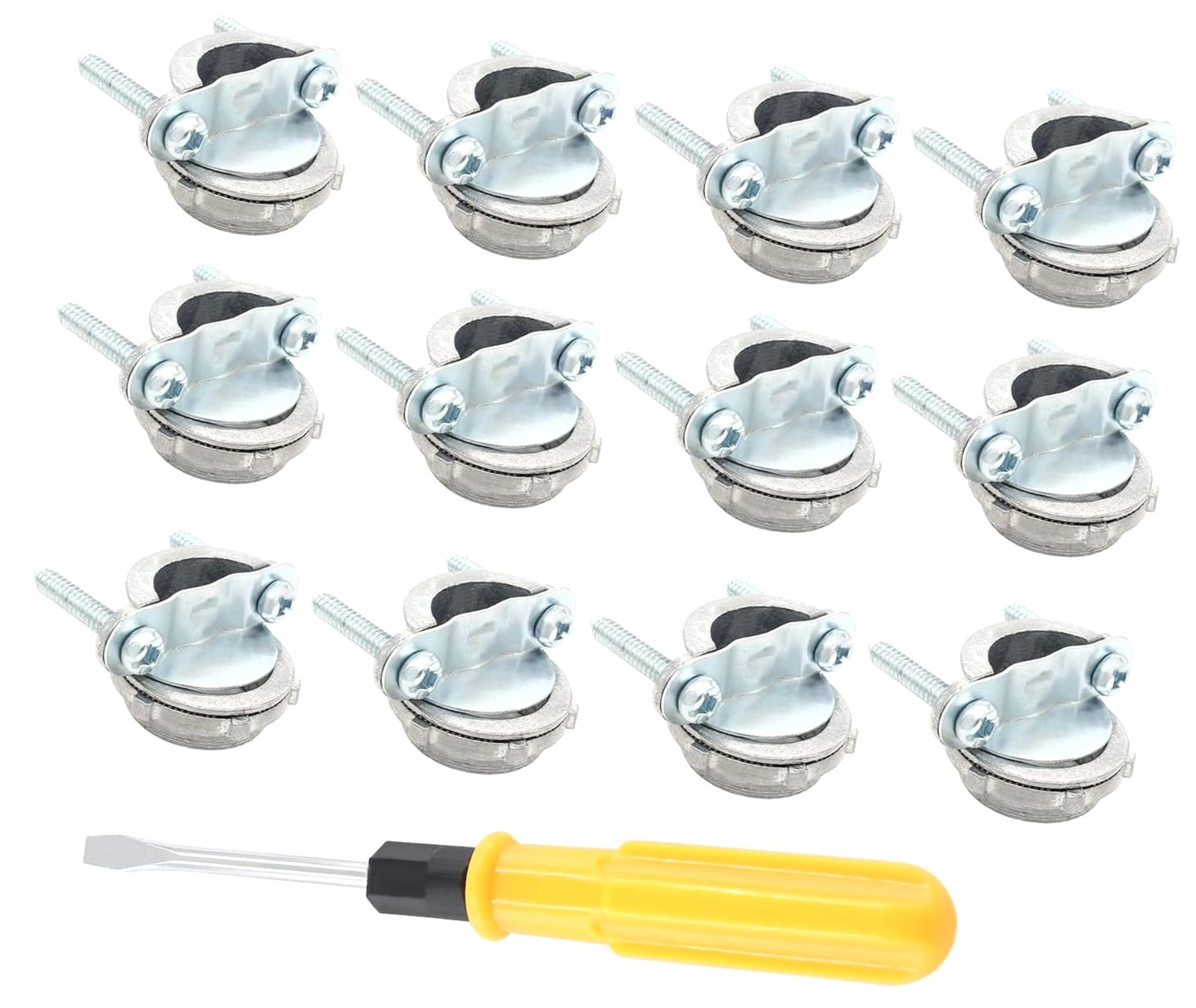 Fuliko 12 Pcs 3/4 Inch Clamp Type Cable Connectors, Zinc Clamp Cable ...