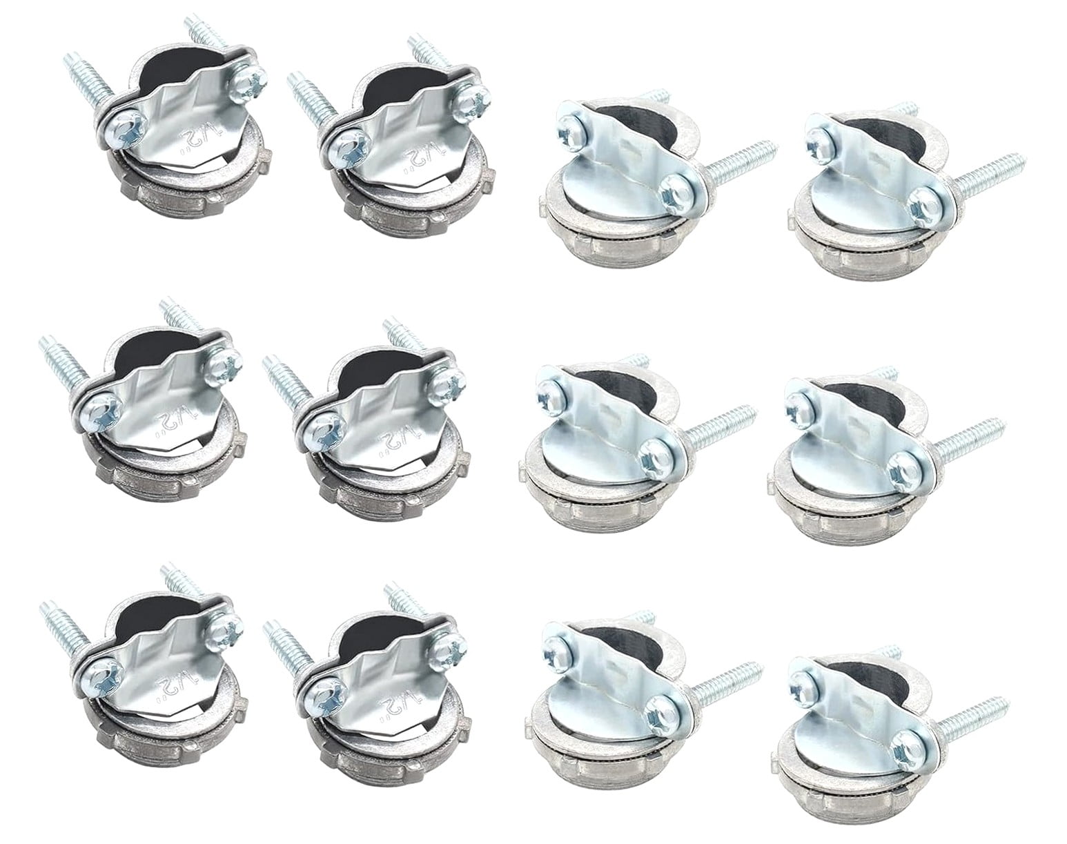 Fuliko 12 Pcs Clamp Type Cable Connectors, Zinc Clamp Cable Connector ...