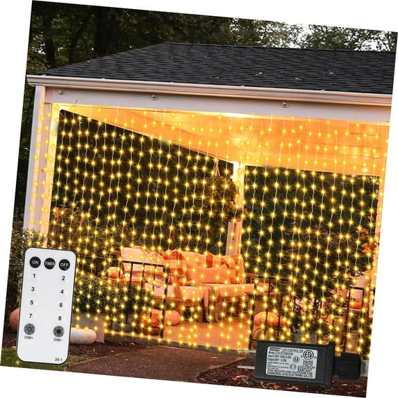 Fuliko 1200 Curtain Lights 10x10Ft, Plug-in Curtain Lights with Timer ...